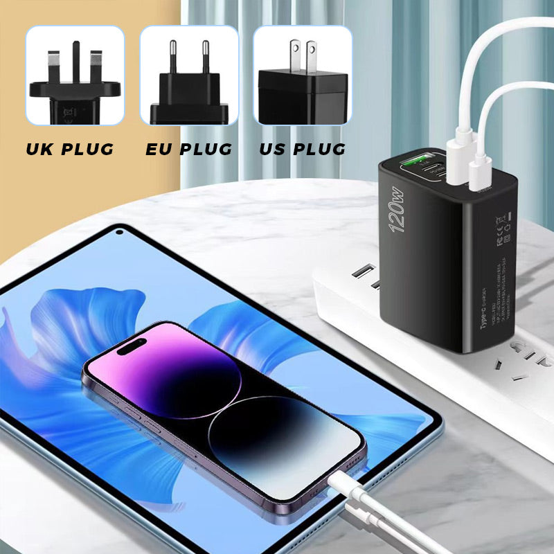 120W hurtiglader med 5 porter⚡ – estytop